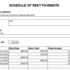 The New Rent Arrears Schedule Form